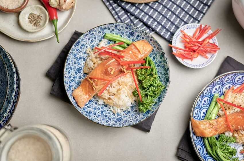 Salmon and Broccolini Rice | The Ideas Kitchen